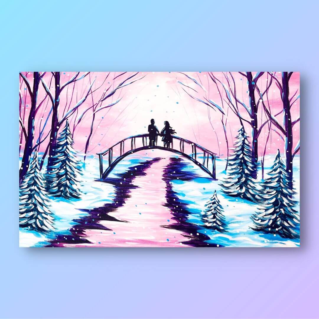 Walkin' in a Winter Wonderland Date Night Painting Kit – Painting to Gogh