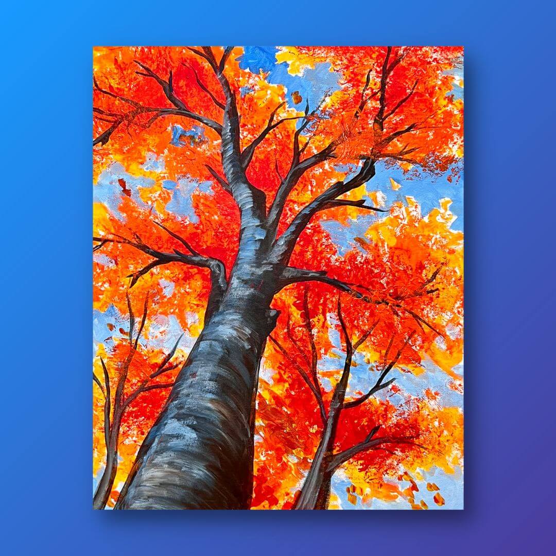 Abstract Fall Tree Paintings