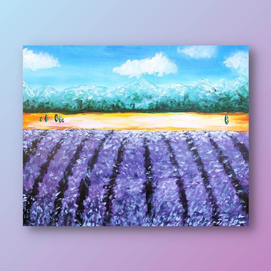 Lavender Fields Painting