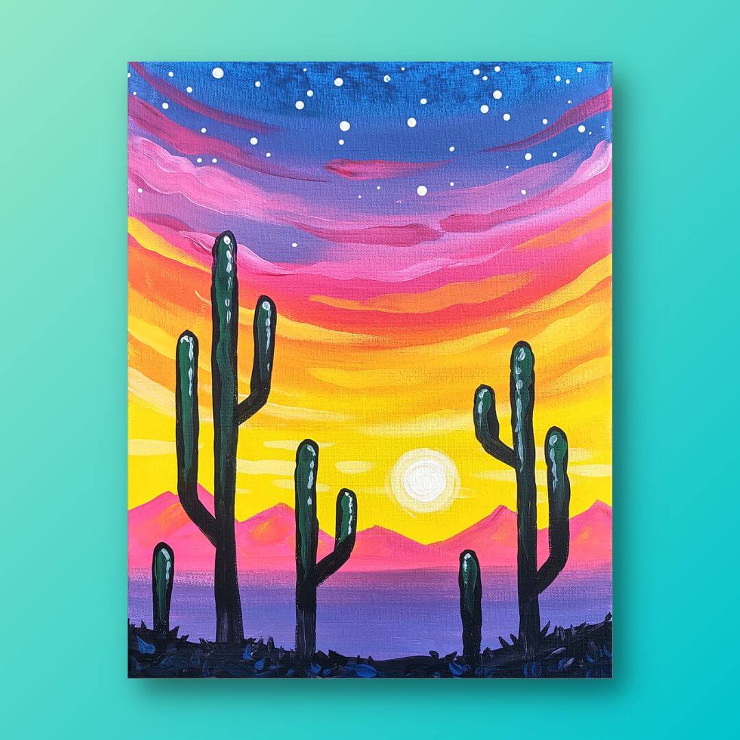 Simple Desert Landscape Painting