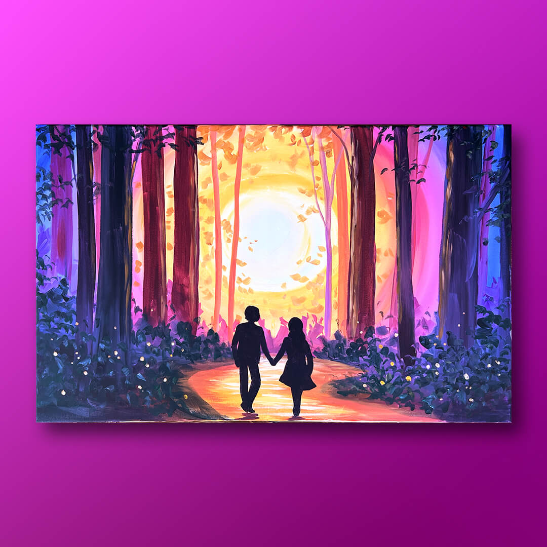 Golden Hour Stroll Date Night Painting Kit – Painting to Gogh