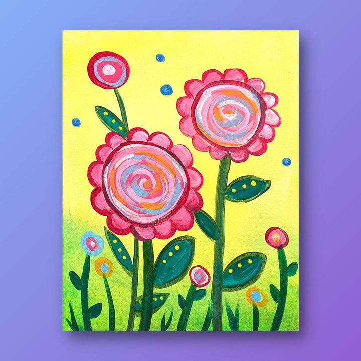 Colorful Flower Garden Drawings
