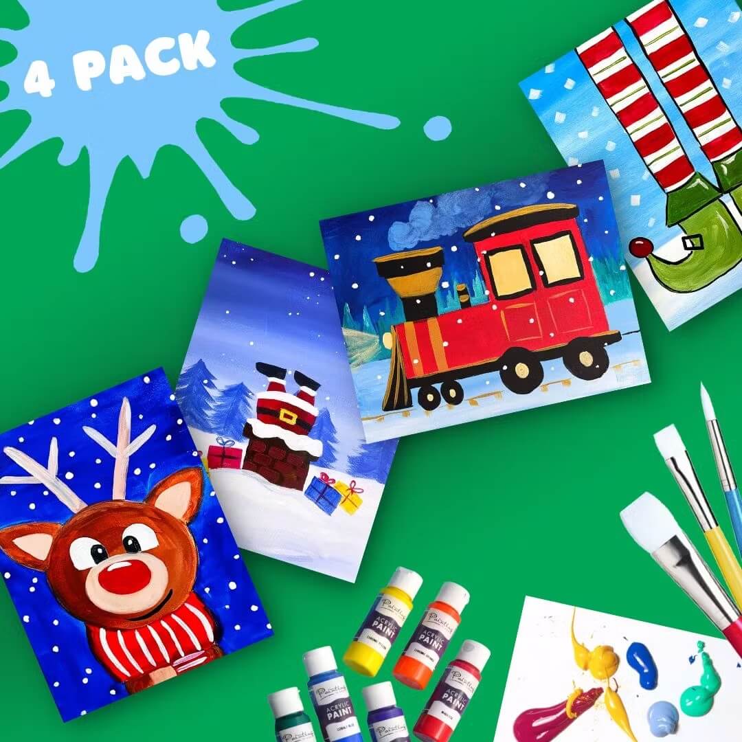North Pole Kids Acrylic Painting Bundle – Painting to Gogh
