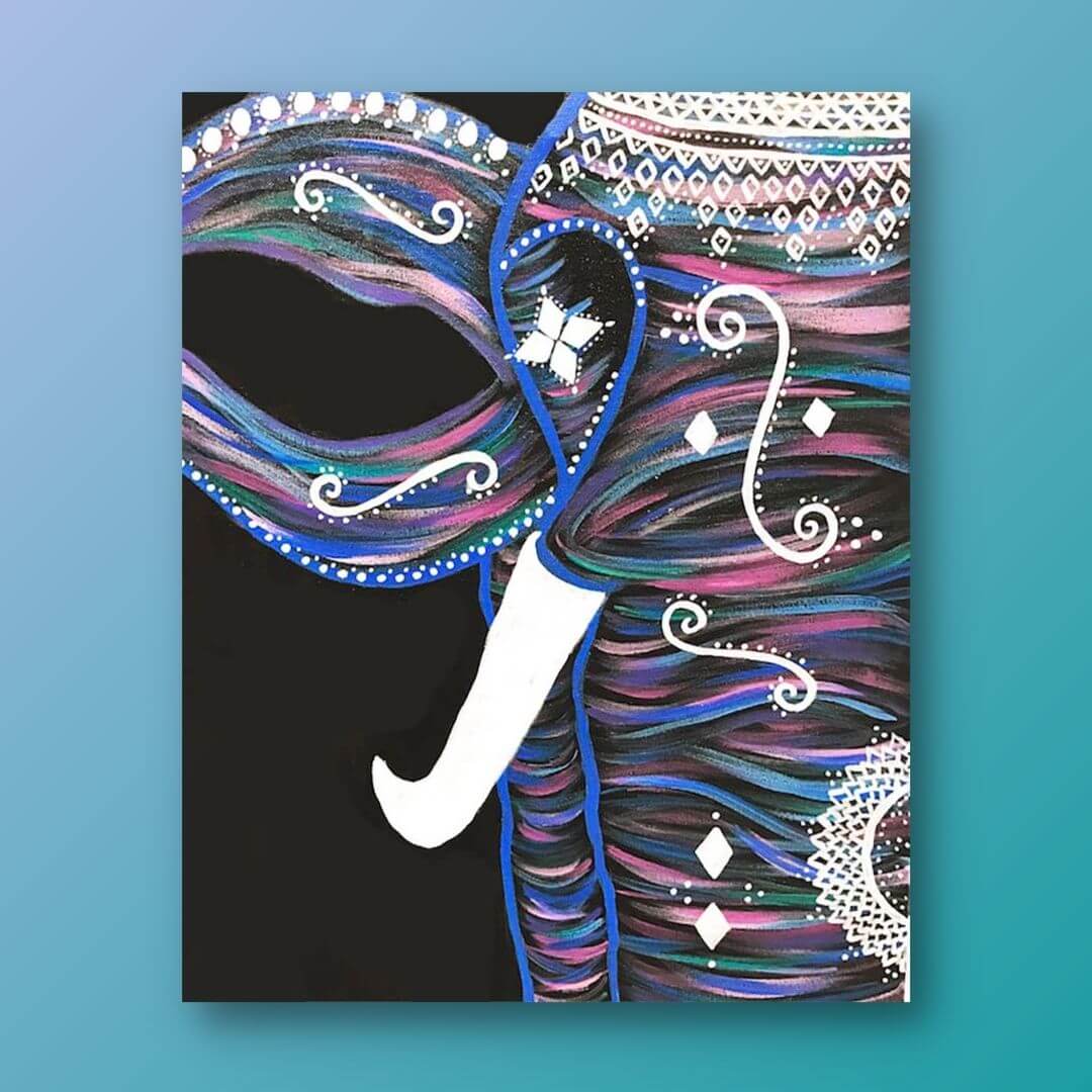 Elephant Acrylic Painting Tutorial