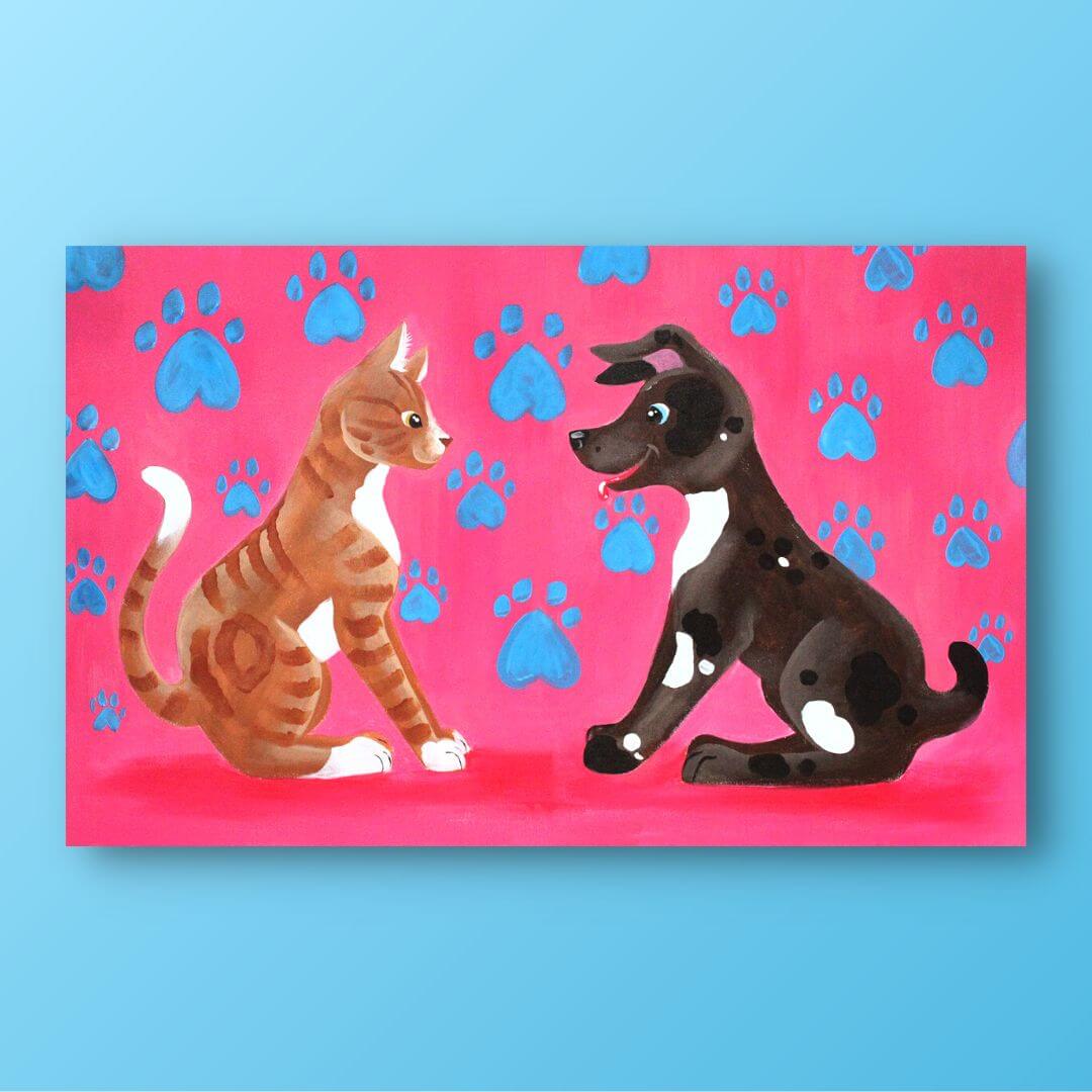 Pawsitively In Love Painting Tutorial – Painting to Gogh