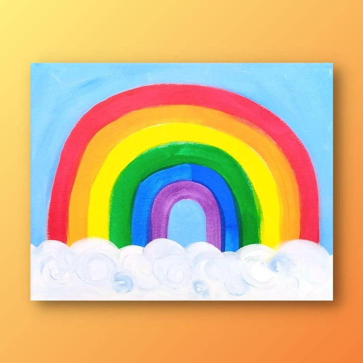 Rainbow Acrylic Art HOME DECOR DIY: Wood Rainbow Love USA