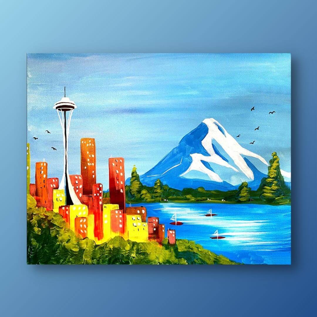 Seattle Skyline Painting Kit – Painting to Gogh